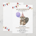 Cute Beaver 1st Birthday Party Invitation | Zazzle