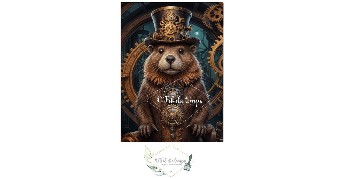 Cute Beaver Steampunk with Hat Tissue Paper | Zazzle