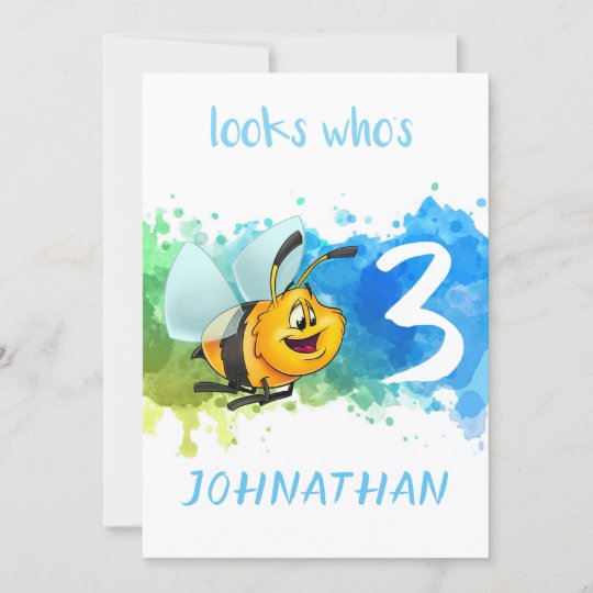 Cute Bee Birthday Card | Zazzle.com