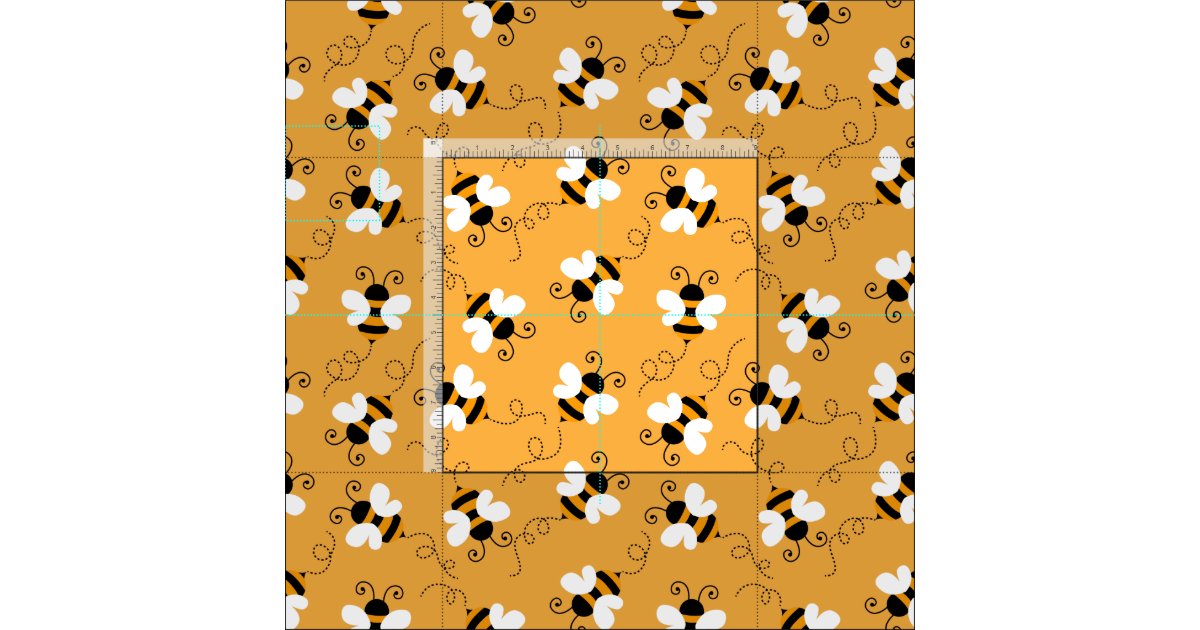 Cute bee / bumblebee pattern fabric. fabric | Zazzle