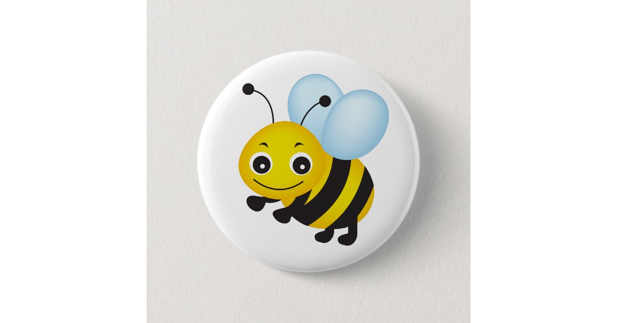 Cute bee design button | Zazzle