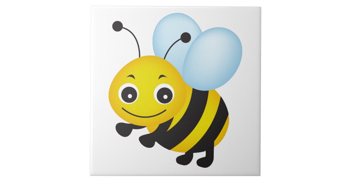 Cute bee design ceramic tile | Zazzle