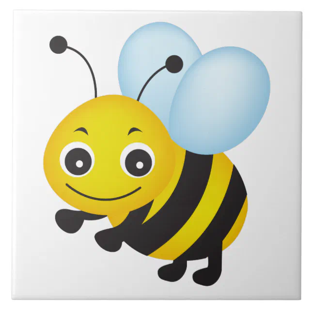 Cute bee design ceramic tile | Zazzle
