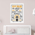 cute bee hive rules word art poster | Zazzle
