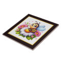 Cute bee lovers insect ceramic tile | Zazzle