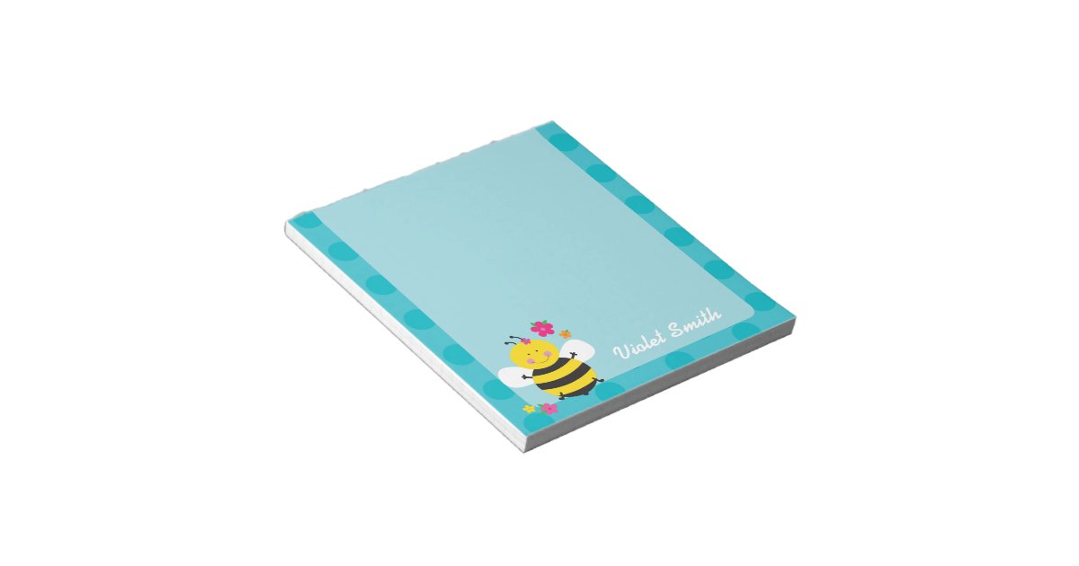 Cute Bee Personalized Notepads | Zazzle