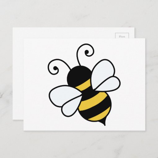 Cute bee postcard | Zazzle