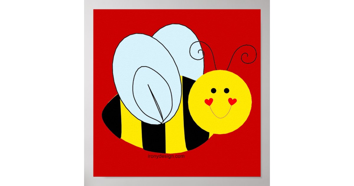 Cute Bee Poster | Zazzle