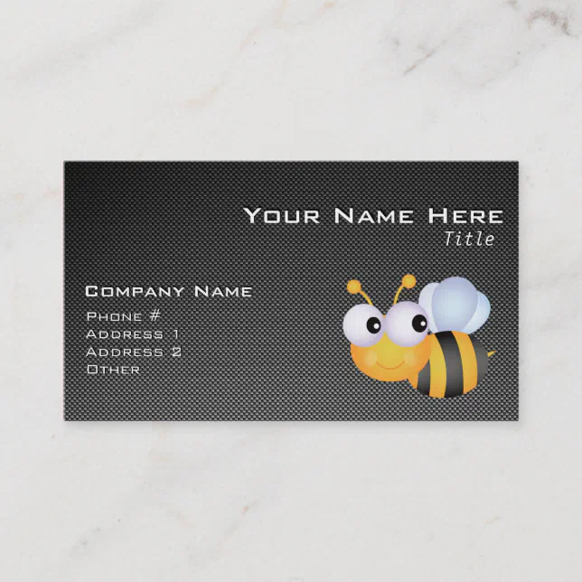 Cute Bee; Sleek Business Card | Zazzle