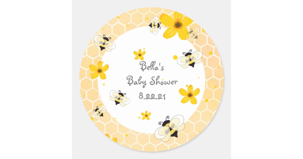 Cute Bee Themed Sticker | Zazzle