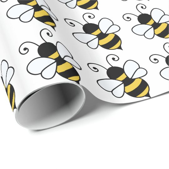 Cute bee wrapping paper | Zazzle.com
