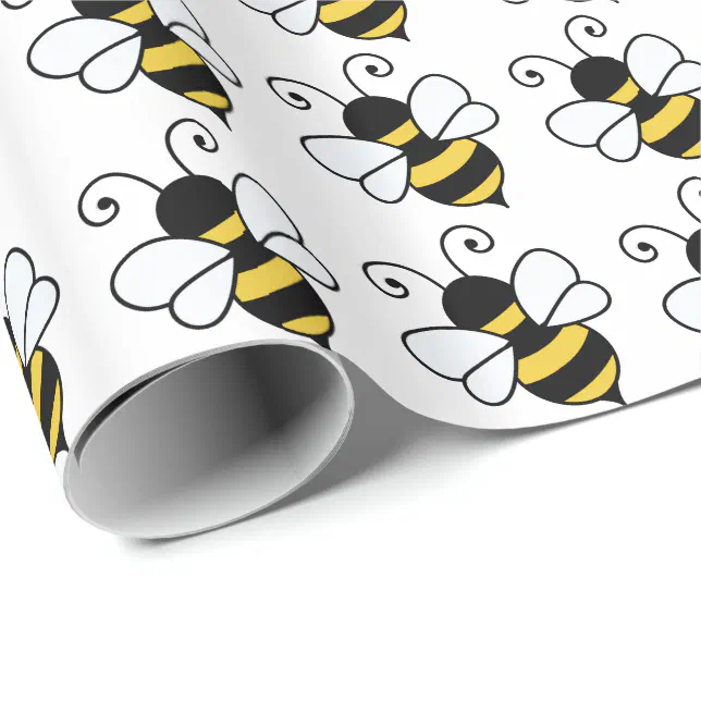 Cute bee wrapping paper | Zazzle