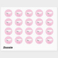 Cute Beluga Whale Girl Gift Custom Name Classic Round Sticker | Zazzle
