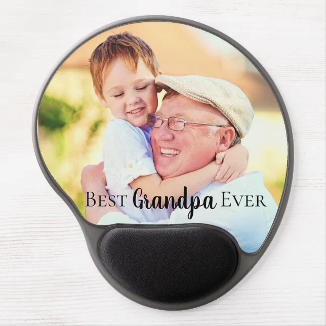 Cute Best Grandpa Pops Dad Ever Photo Gel Mouse Pad | Zazzle