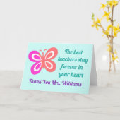 Cute Best Teacher Appreciation Butterfly Quote Card | Zazzle