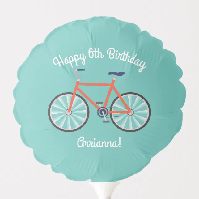 Cute Bicycle Kids Bike Birthday Party Cycling Balloon | Zazzle