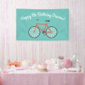 Cute Bicycle Kids Bike Birthday Party Cycling Banner | Zazzle
