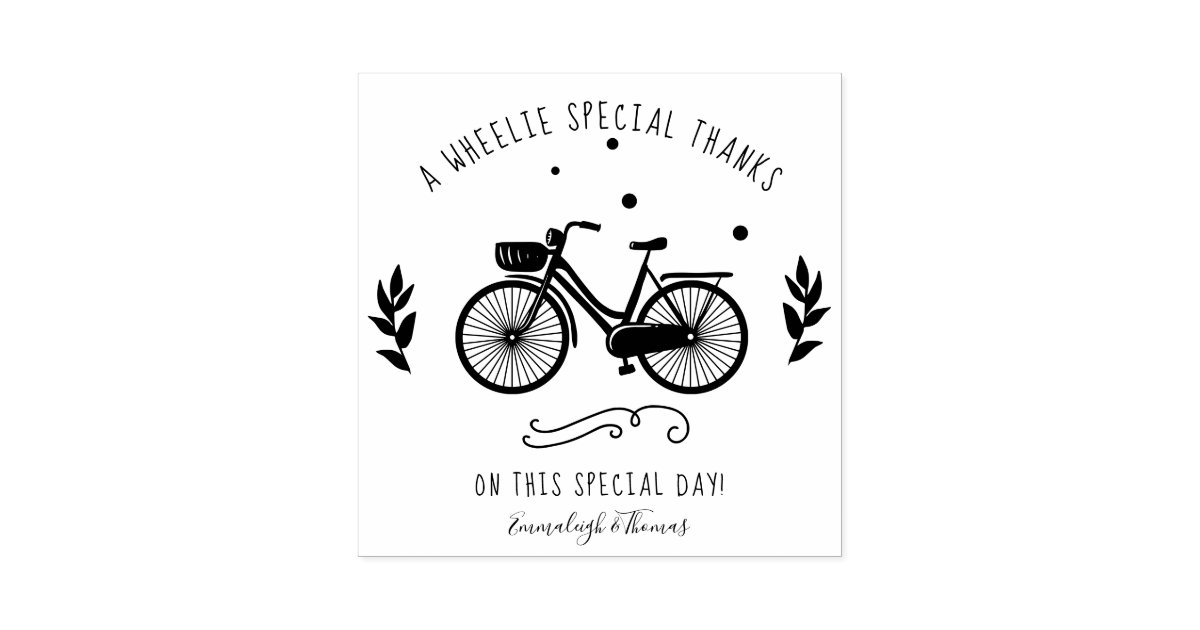 Cute Bicycle Thank You Special Day Stamp | Zazzle
