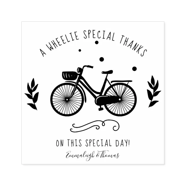 Cute Bicycle Thank You Special Day Stamp | Zazzle