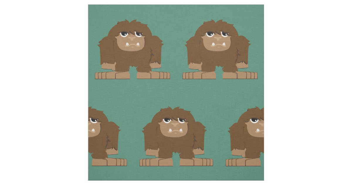 Cute Bigfoot Fabric | Zazzle