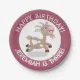 Cute billy goat cartoon personalized birthday paper plates | Zazzle