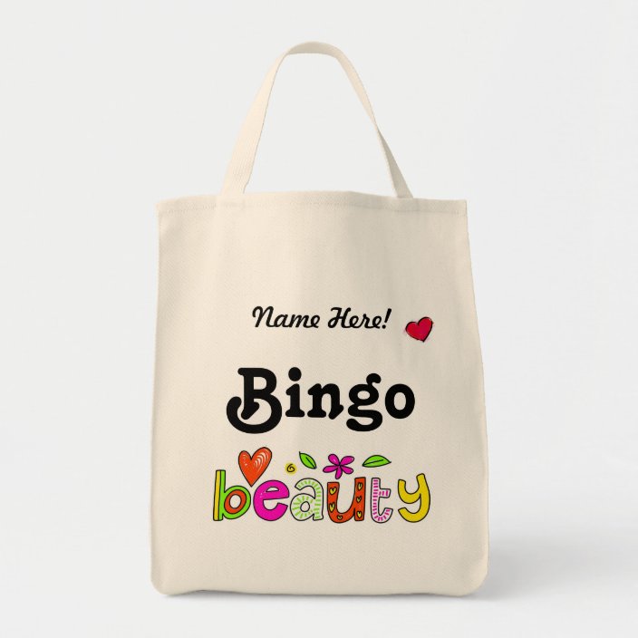Cute Bingo Beauty Custom Bingo Players Tote Bag | Zazzle.com