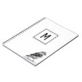 Cute Bird Custom Your Initial Letter Notebook | Zazzle