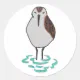 Cute Bird Drawing Sleeping Sandpiper Classic Round Sticker | Zazzle