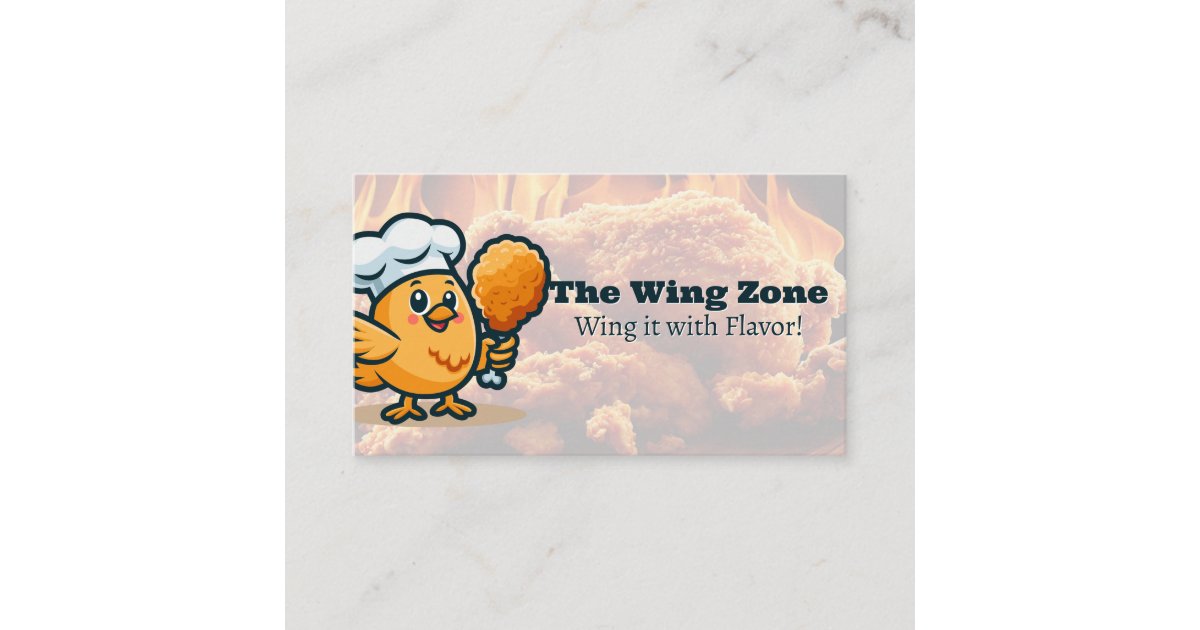 Cute Bird Mascot | Fried Chicken Restaurant Business Card | Zazzle