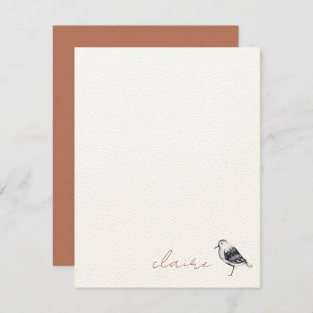 Cute Bird Personalized Note Card | Zazzle