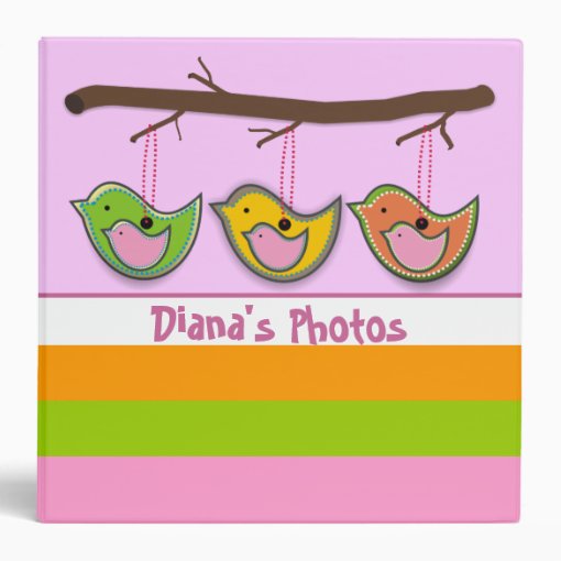 Cute Birdies Binders | Zazzle