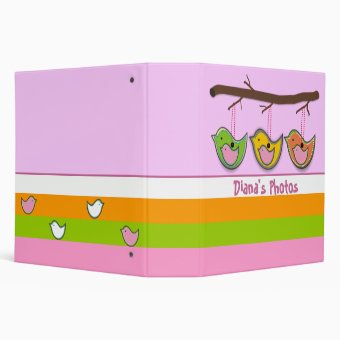 Cute Birdies Binders | Zazzle