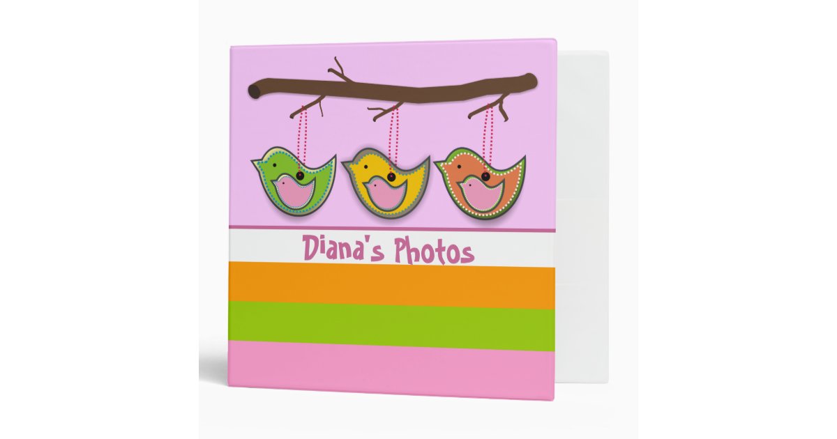 Cute Birdies Binders | Zazzle