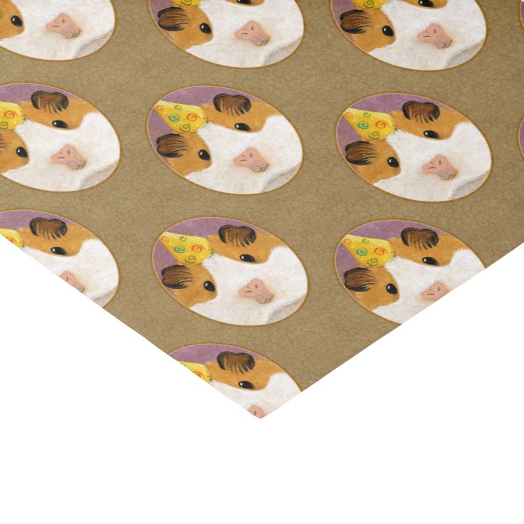 Cute Birthday Guinea Pig Pattern Tissue Paper | Zazzle