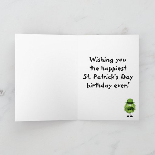 Cute Birthday St Patrick's Day Card | Zazzle