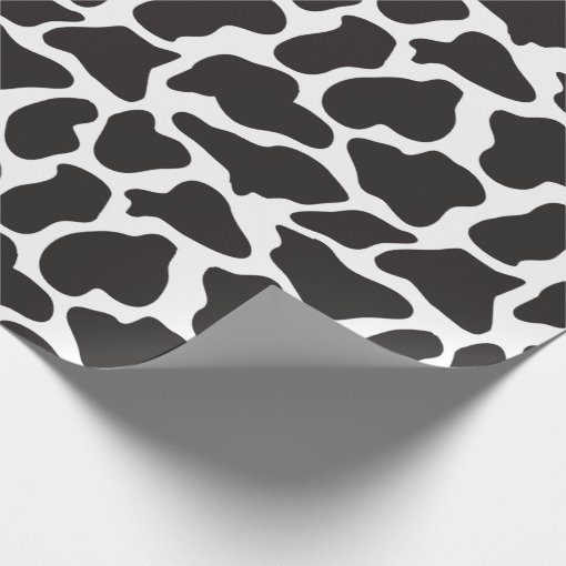 Cute Black and White Cow Print Wrapping Paper | Zazzle