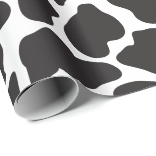 Cute Black and White Cow Print Wrapping Paper | Zazzle
