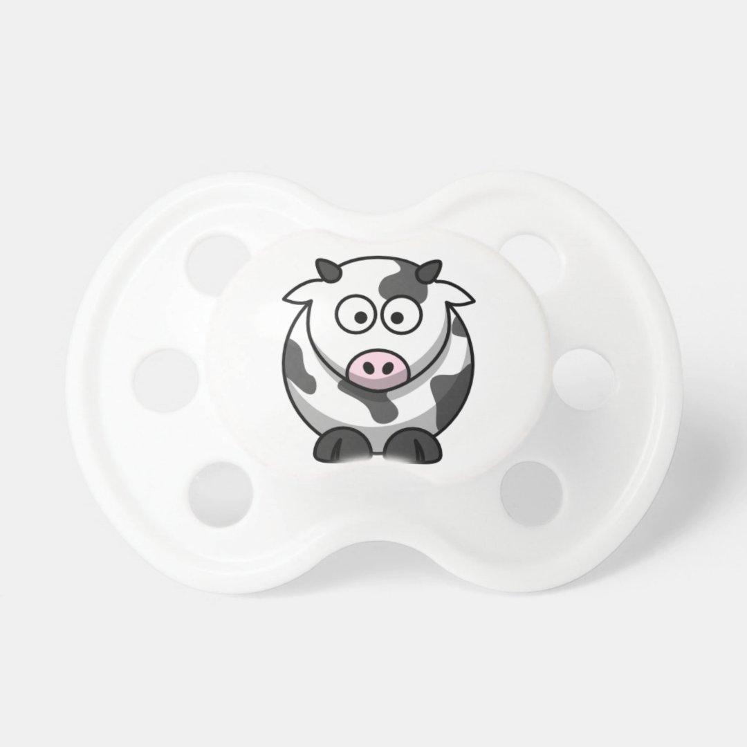 Cute Black and White Cow Unique Baby Pacifier | Zazzle