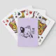 Cute Black and White Kitty Cat Waving Hello Poker Cards | Zazzle