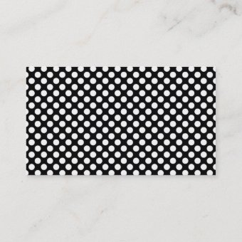 Cute Black and White Polka Dots - Simple Elegant Business Card | Zazzle