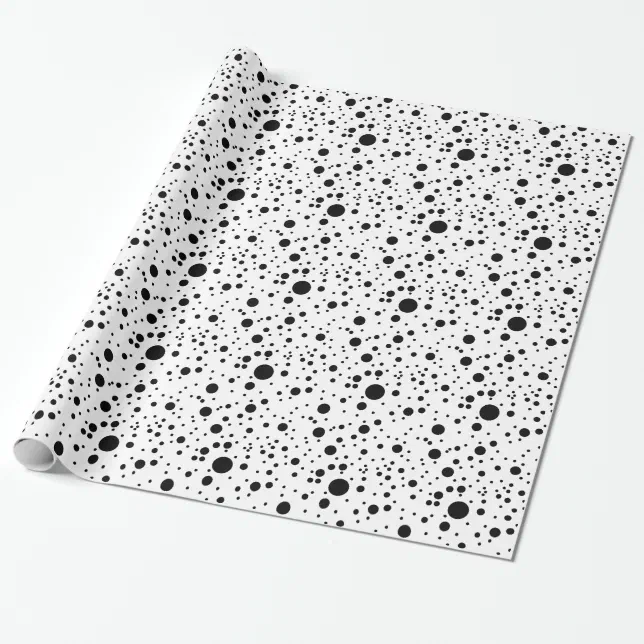 Cute Black & White Dalmatian Spots Wrapping Paper | Zazzle