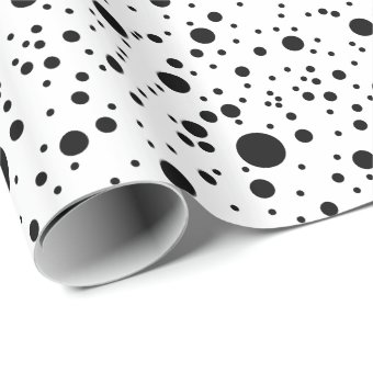 Cute Black & White Dalmatian Spots Wrapping Paper | Zazzle