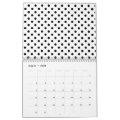 Cute Black White Polka Dots Pattern Calendar | Zazzle