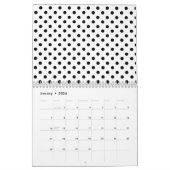 Cute Black White Polka Dots Pattern Calendar | Zazzle