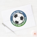 Cute Black White Soccer Football Theme Birthday Classic Round Sticker ...