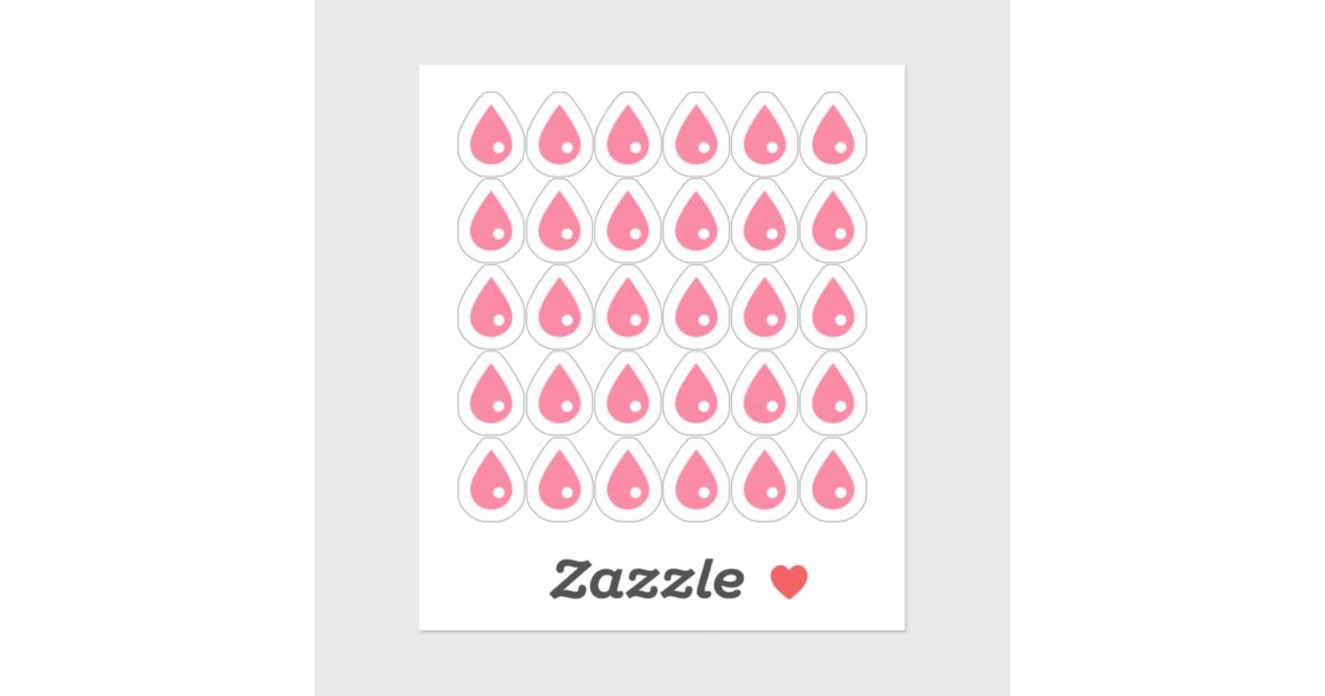 Cute Blood Drop Sticker | Zazzle