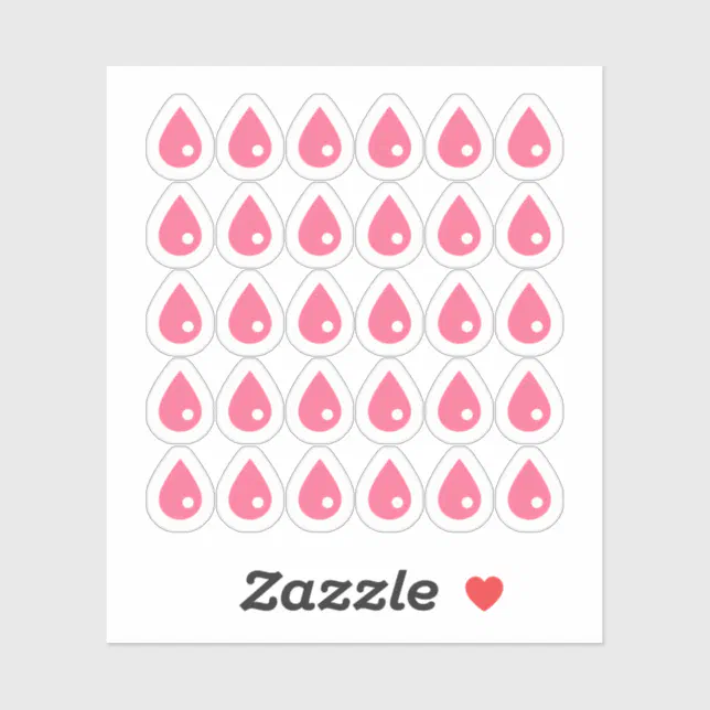 Cute Blood Drop Sticker | Zazzle