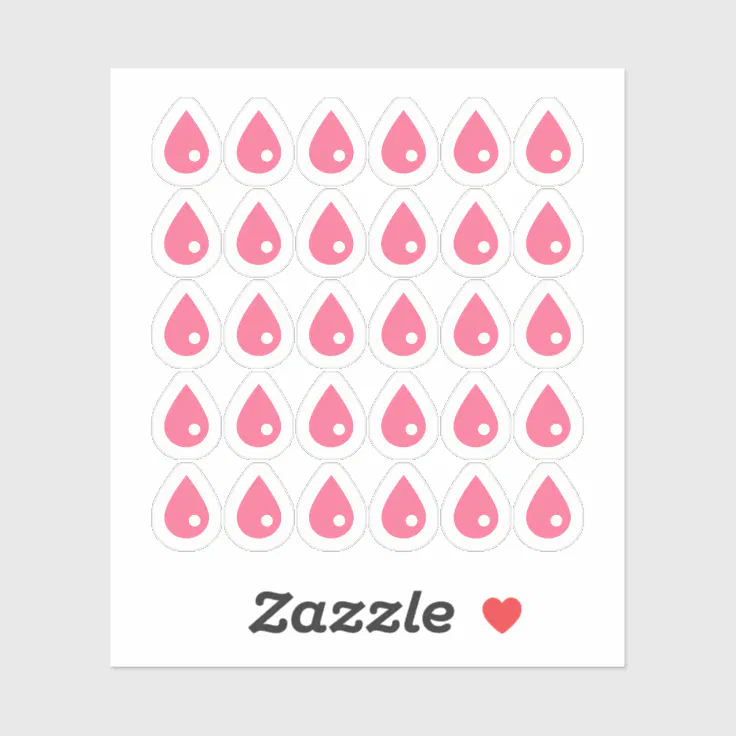 Cute Blood Drop Sticker | Zazzle