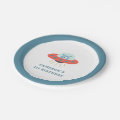 Cute Blue Alien Spaceship Kid's Birthday Party Paper Plates | Zazzle