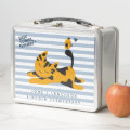 Cute Blue and Orange Cat - Kids' Metal Lunch Box | Zazzle